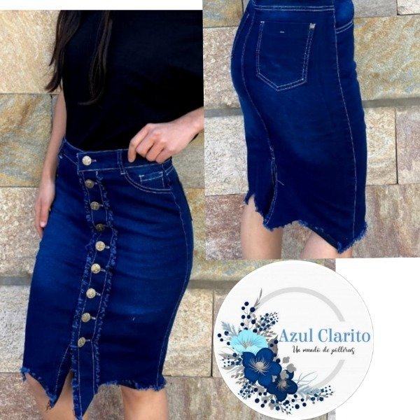 Polleras de jeans - Azul Clarito
