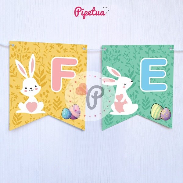 Banderín Feliz Pascua - Pipetua Kits