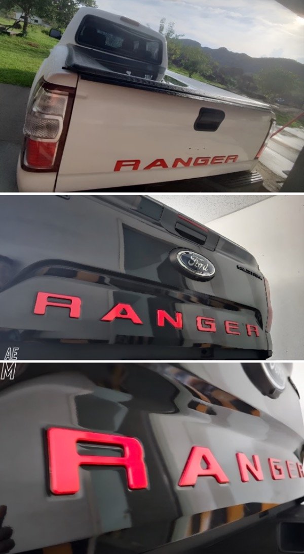 Kit letras portón trasero Ford Ranger - Autoestética Morón