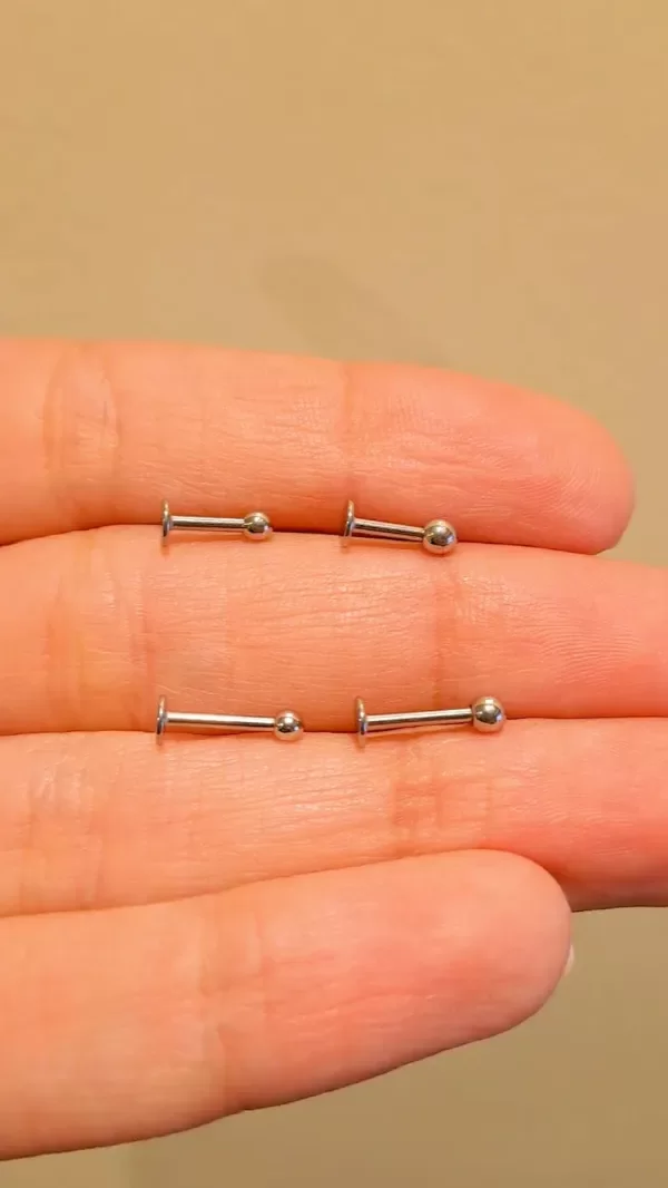 Piercing de Acero Mentón Bolita (unidad) - Pepe Perlita Mayorista