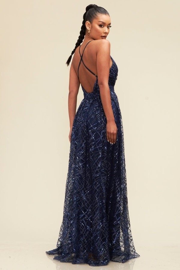 Vestido Merlina azul - IMPORTADOSLAPLATA