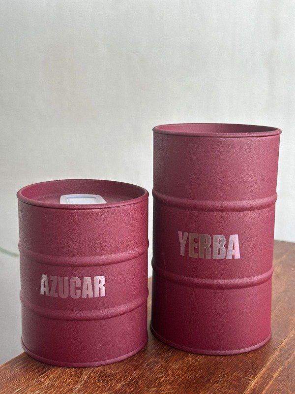 Set Latas Yerba y Azucar Rojas - MATES MYD