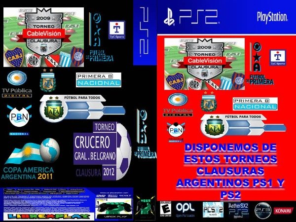 DISPONEMOS DE ESTOS TORNEOS CLAUSURAS ARGENTINOS PS1 - PS2 - LibrexPlay2