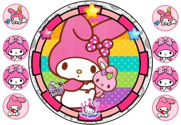 LAMINA MY MELODY 15 REDONDA - La casa Repostera