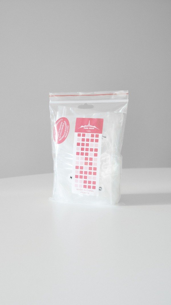 Tips soft gel x 500u cuadradas bolsa rosa Paris Night - Semia Insumos