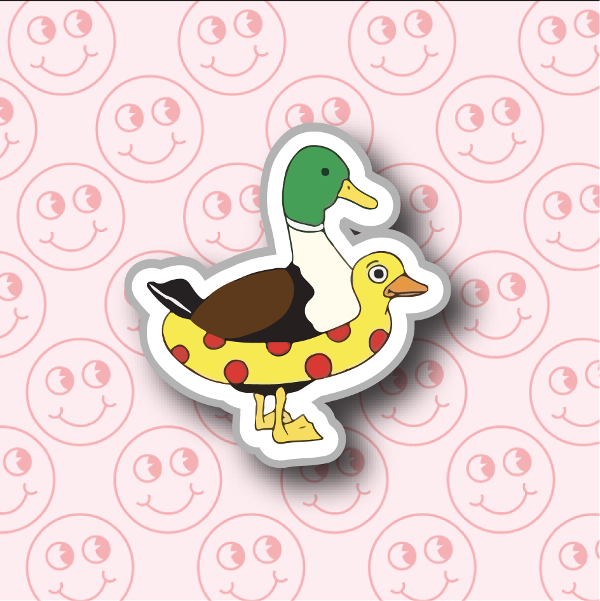 Pato en un pato - Tienda de Stickers
