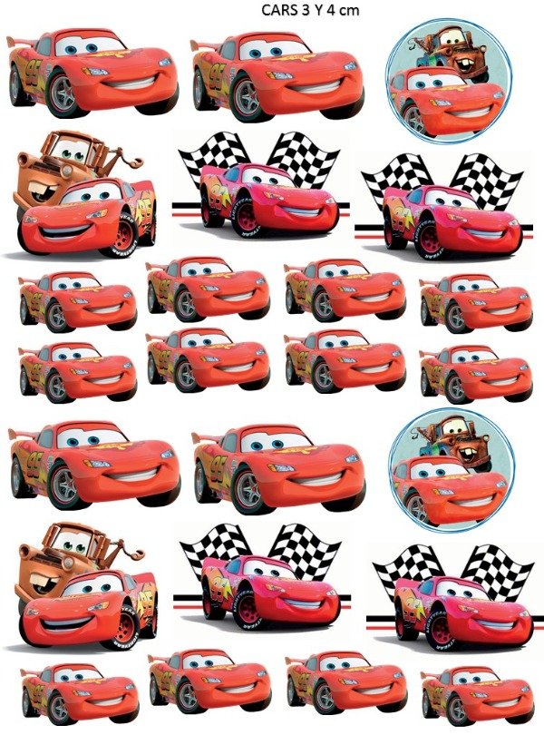 LAMINA CARS 3 Y 4 cm - La casa Repostera