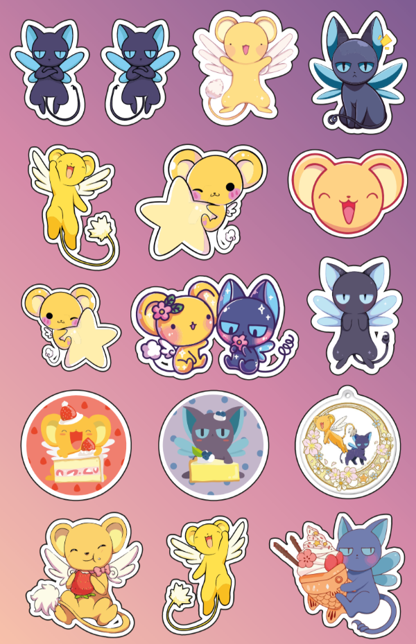 Plancha de stickers Kero y Spinel - Sweety Crafts