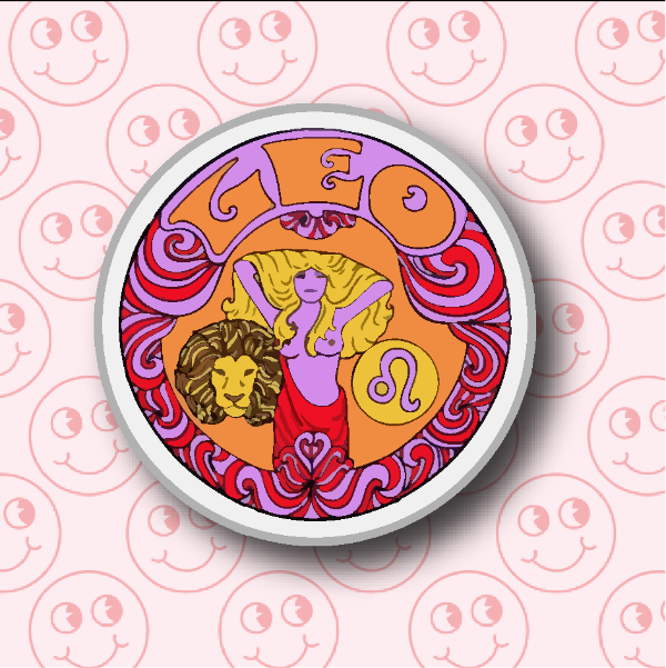 ilustración circular LEO - Tienda de Stickers