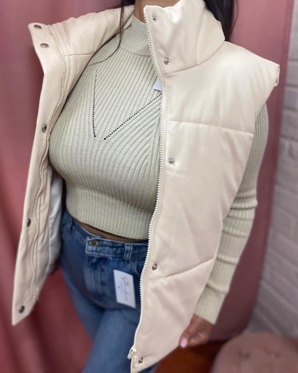 Chaleco engomado crudo - Sol Luna Denim