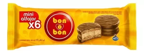 ALFAJOR BON O BON MINI X6UNID - GOLOMAS