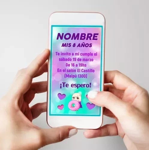 Invitación Tarjeta Digital Personalizada Lyna - Wook Imprimibles