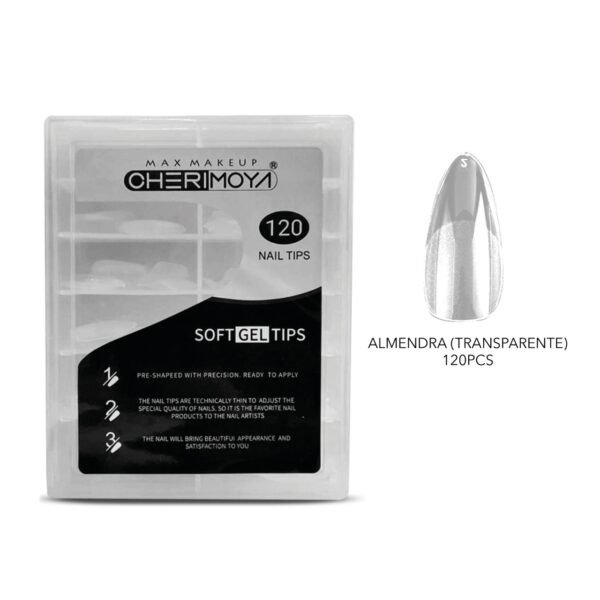 Tips para soft gel Almendra Prelimado CHERIMOYA 120 unidades - Tienda ...