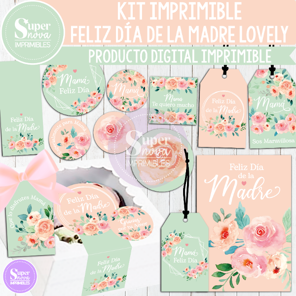 Kit Imprimible Día De La Madre Lovely Supernova Imprimibles