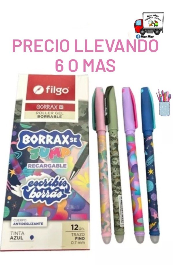 Lapicera borrable filgo (cantidad) - marmar-tienda