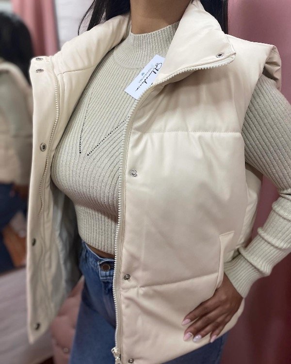 Chaleco engomado crudo - Sol Luna Denim