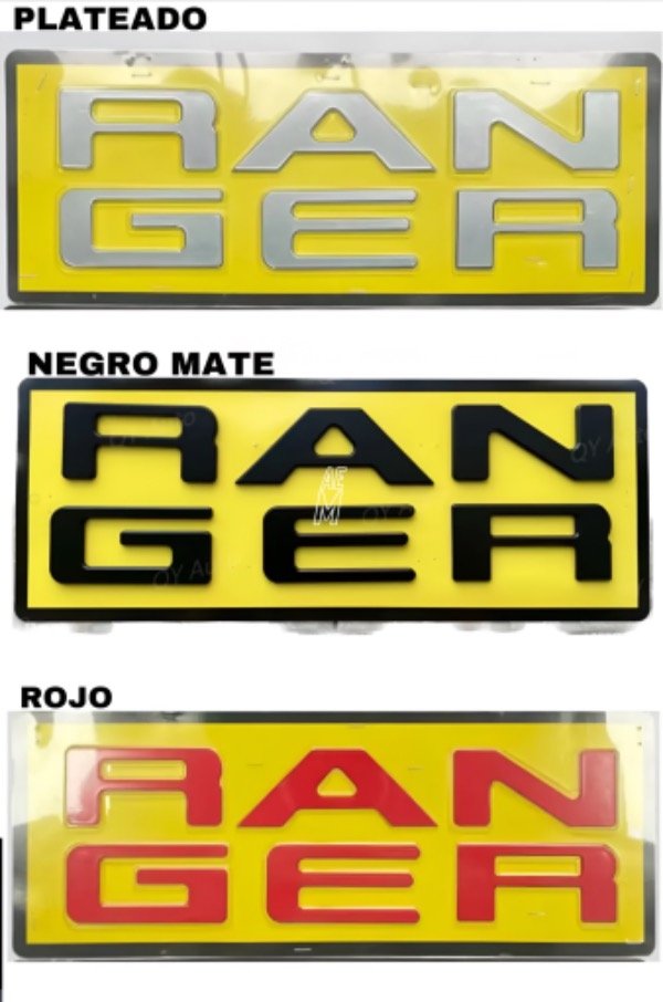 Kit letras portón trasero Ford Ranger - Autoestética Morón