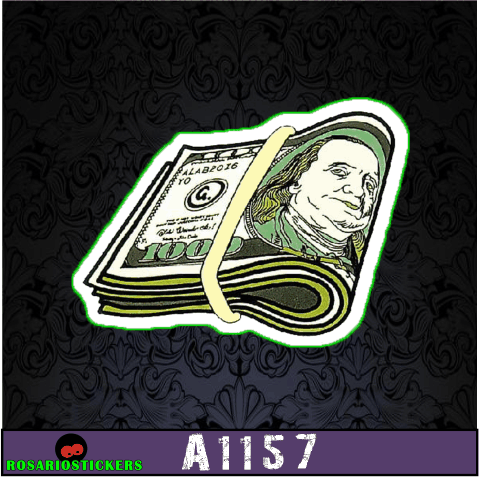 A1157 - Dinero Dolares billetes - RosarioStickers