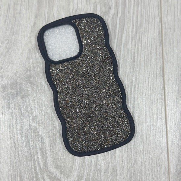 FUNDA ONDULADA BRILLOS DIAMANTE IPH 15 PRO - Coco Cases