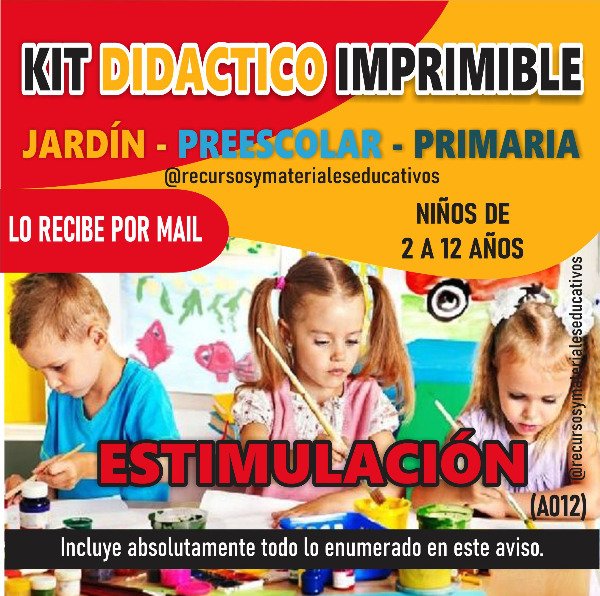 Kit Didáctico Imprimible PRIMARIA Y PREESCOLAR - Emprendedora Digital