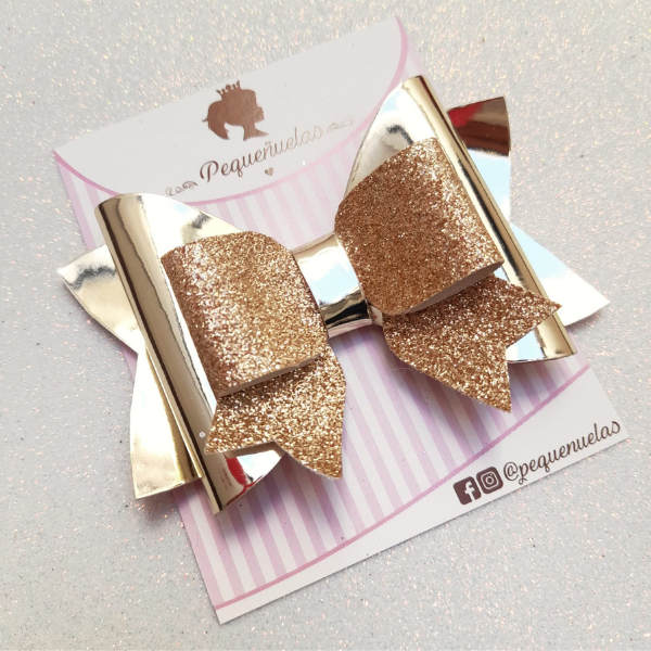 Moño Alexa Dorado - Pequeñuelas
