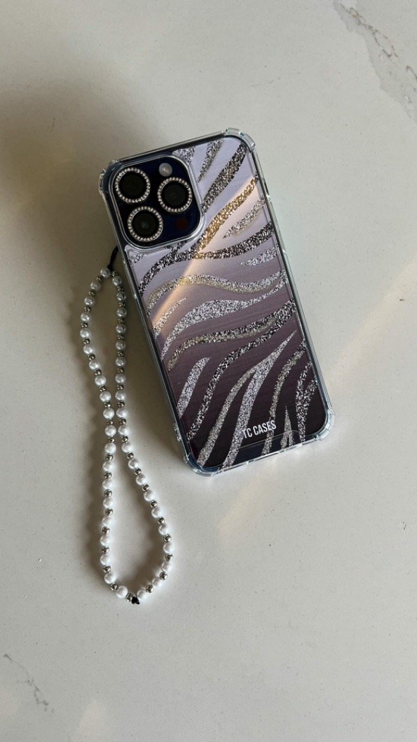 CASE FILMINA CEBRA GLITTER + STRAP - touchcase