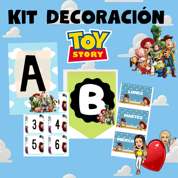 KIT DECORACIÓN TOY STORY - Andamoos Creandoo