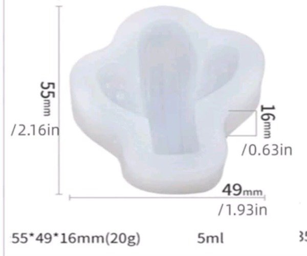 Molde de silicona mini cactus nuevo - Moldes que Enamoran