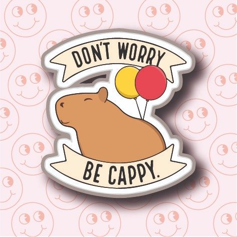 Dont worry be cappy - Tienda de Stickers