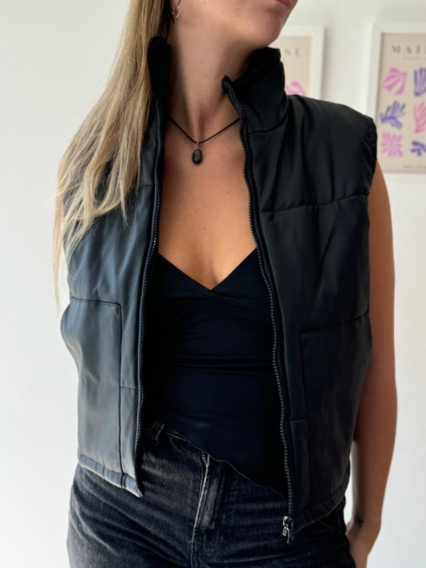 Chaleco engomado black - Wecalia