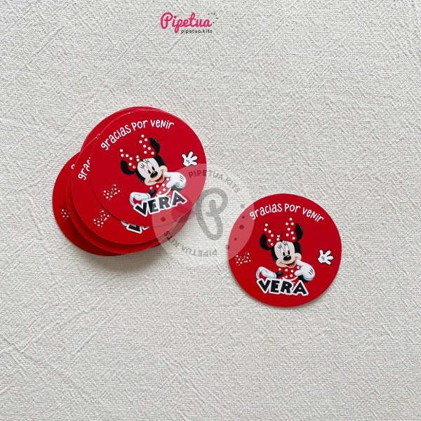 Stickers Minnie Roja - Pipetua Kits