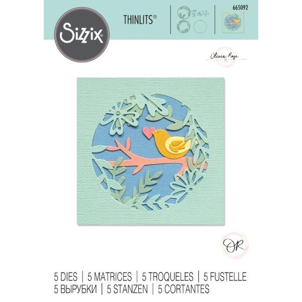 Sizzix Thinlits Dies Olivia Rose Spring Layered Scene - Sakura Tienda Creativa