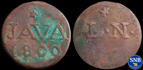 Java - 1 Duit (1809) KM #225 - Ocupación Francesa (1808-1811) - SNB ...