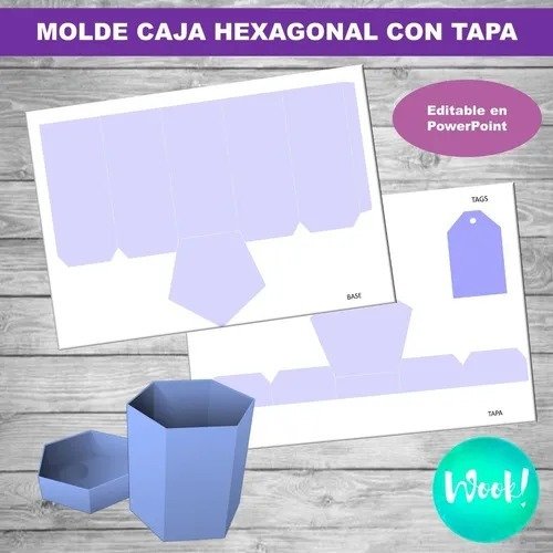 Caja Hexagonal - Wook Imprimibles