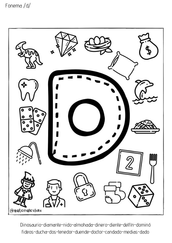Fonemas para colorear - Materialesfono