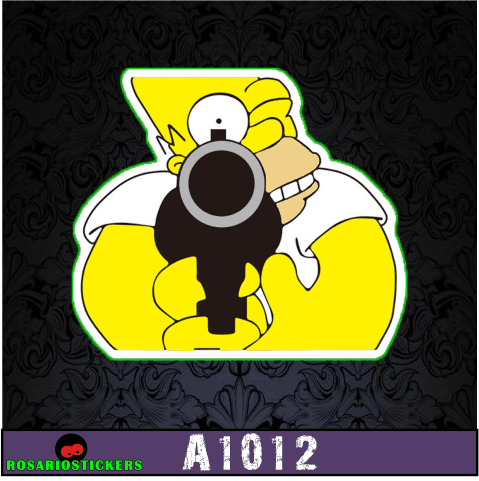 A1012 - Homero apuntando (Los Simpsons) - RosarioStickers