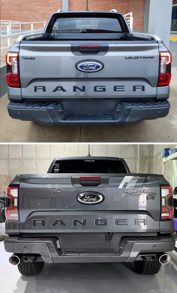 Kit letras portón trasero Ford Ranger - Autoestética Morón
