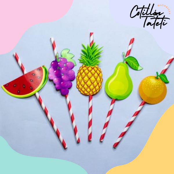 SORBETES FRUTAS - 10 UNIDADES - Cotillón Tateti