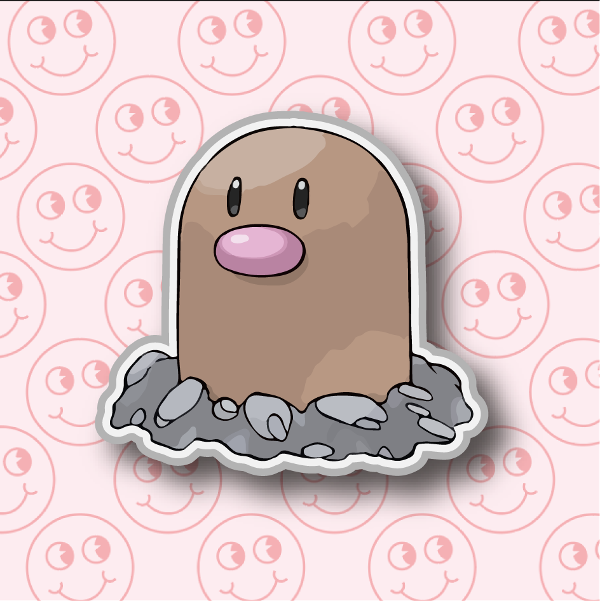 Diglett - Tienda de Stickers