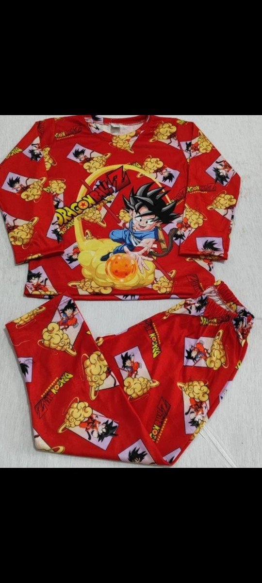 Pijamas largos niños dragonball rojo - Tradiciones Materas