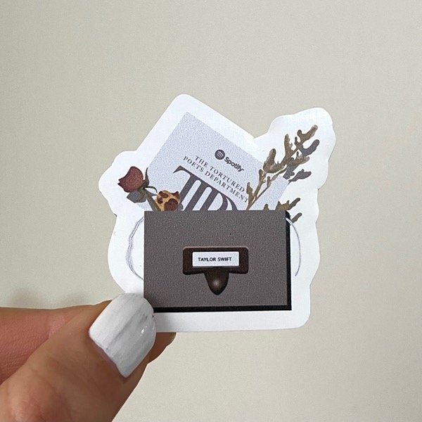 TTPD CAJÓN - Sticker individual Taylor Swift - Bohemian Stickers