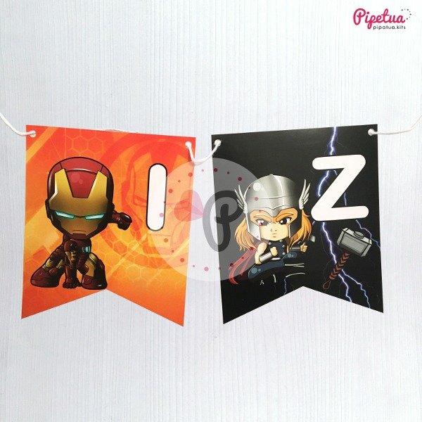 Banderín Superhéroes - Pipetua Kits