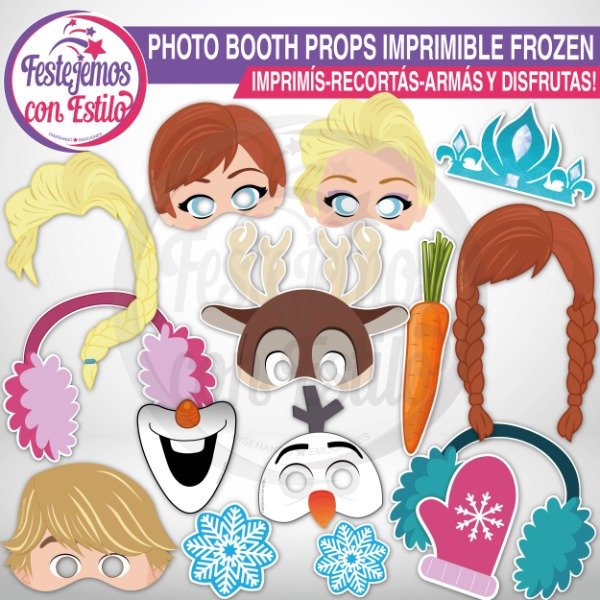 Photo Props Imprimible Frozen - Festejemos con estilo