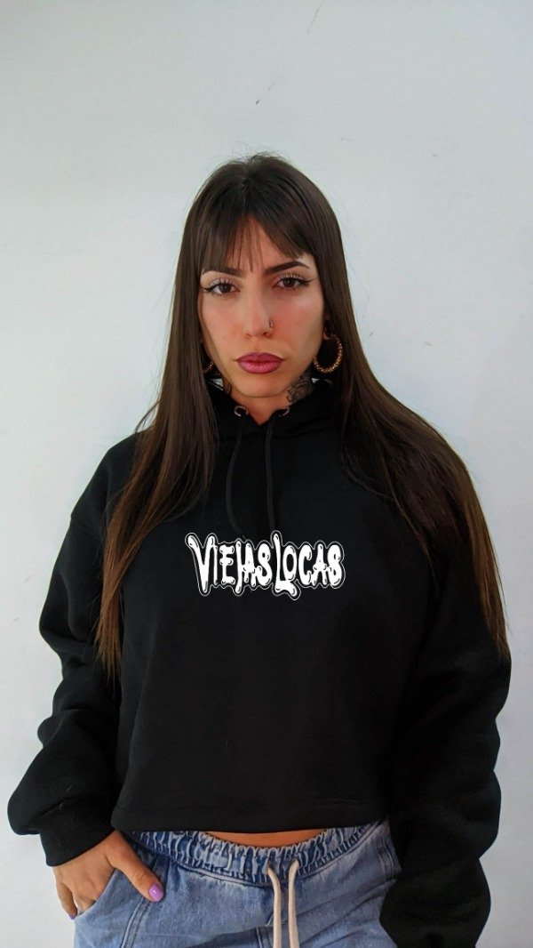 BUZO CROP MUJER FRISA PREMIUM VEJAS LOCAS - DOCTOR ELECTRON