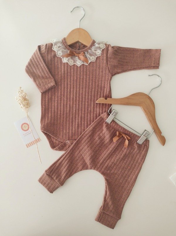 Conjunto lanilla morley chocolate - El ajuar de Eva