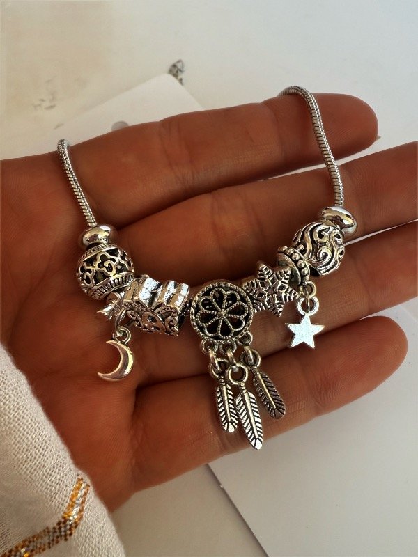 Cadena Pandora Atrapasueños Silver - ROMANA JOYAS
