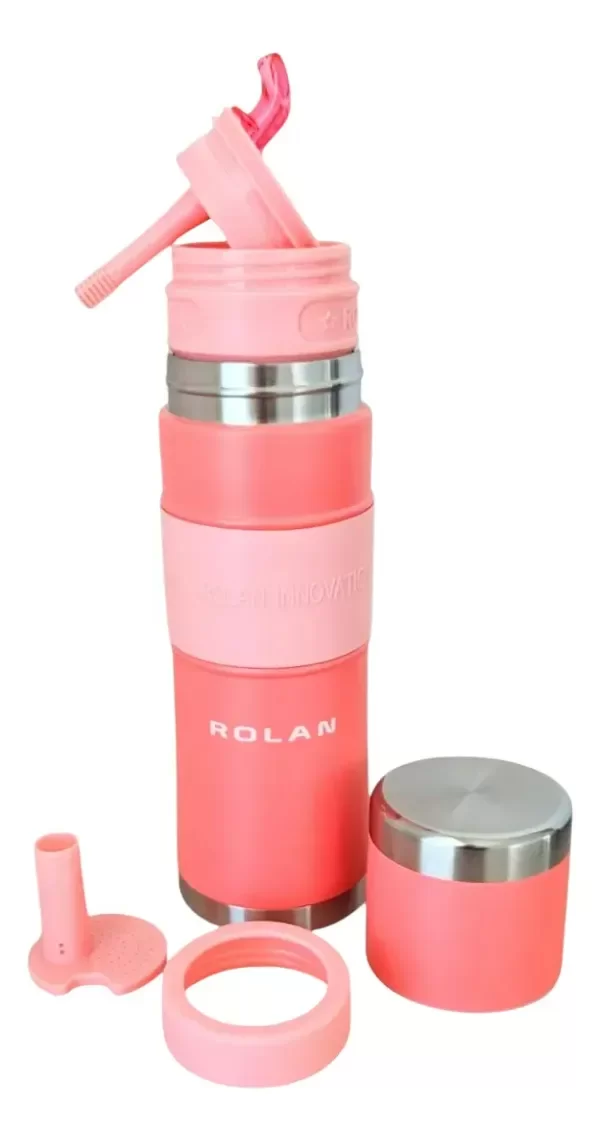 Termo Rolan Mate Listo Autocebante 750ml Rosa - nahuel zalazar cell