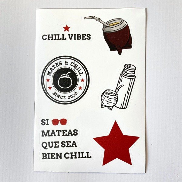 Plancha de Stickers Mates And Chill - Mates and Chill