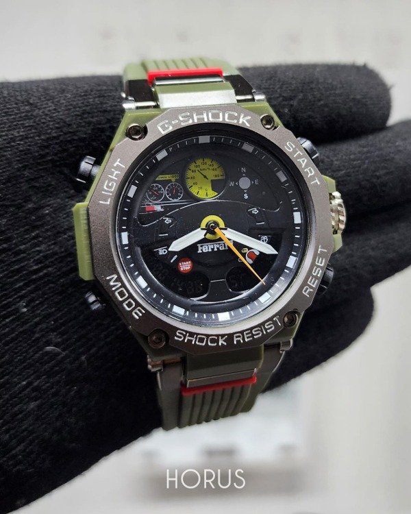 Casio G-Shock Ferrari Verde Militar Edición Limitada - Horus Exclusive