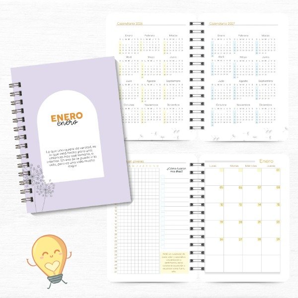 Agenda 2026 Imprimible Pdf Semanal - Serendipia Pastel - Piedra Papel o ...